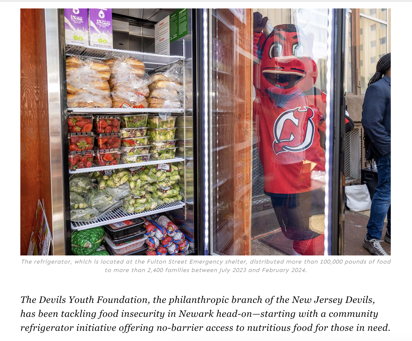 New Jersey Devils: Taking a (Slap) Shot at Hunger, 2024 – Julia Mullaney